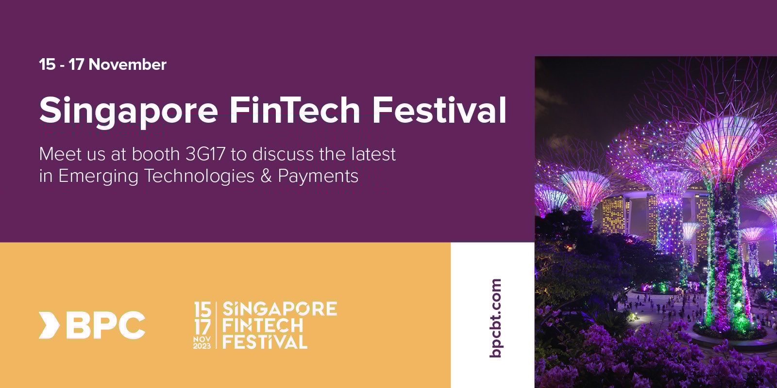 Meet us at the Singapore Fintech Festival | BPC