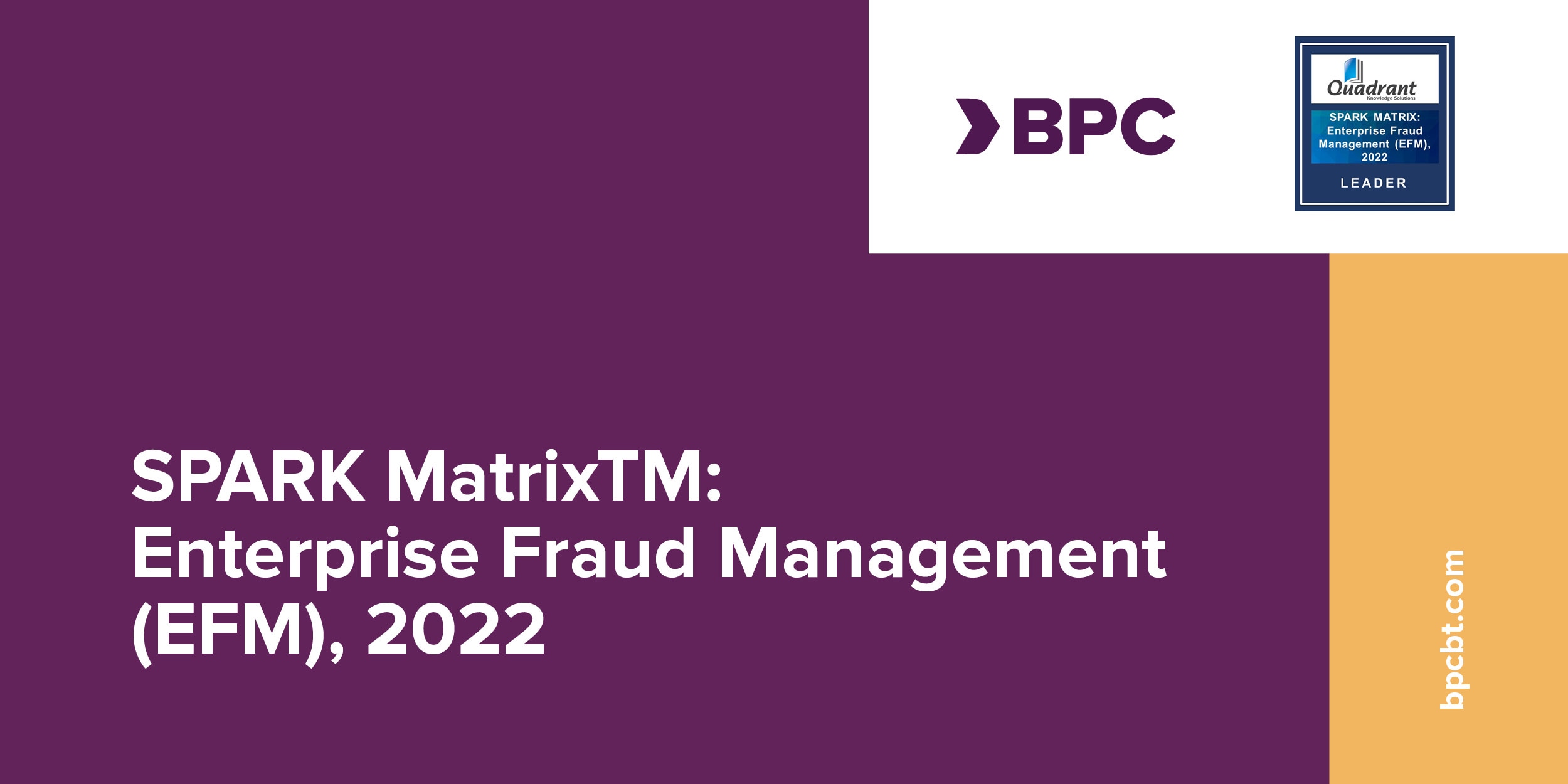 SPARK Matrix: Enterprise Fraud Management (EFM), 2022.