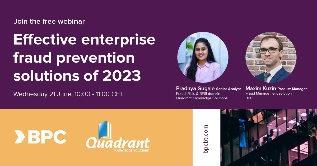 Webinar Enterprise Fraud Prevention | BPC Webinar Enterprise Fraud Prevention | BPC